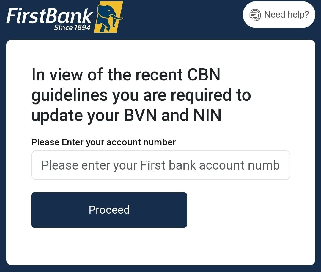 Link BVN/NIN To Your First Bank Account Online
